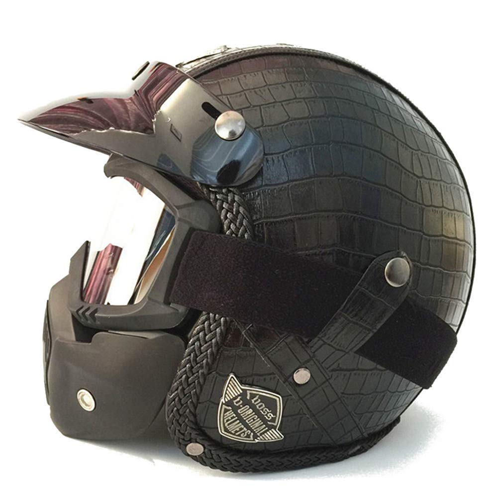Crash Helmets For Motorbikes Retro Open Face Motorcycle Helmet Cruiser ...
