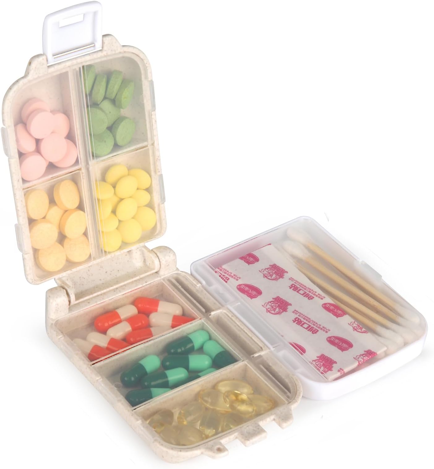 Amazon.com: Weekly Pill Organizer Box 8 Compartments Travel Daily Pill ...
