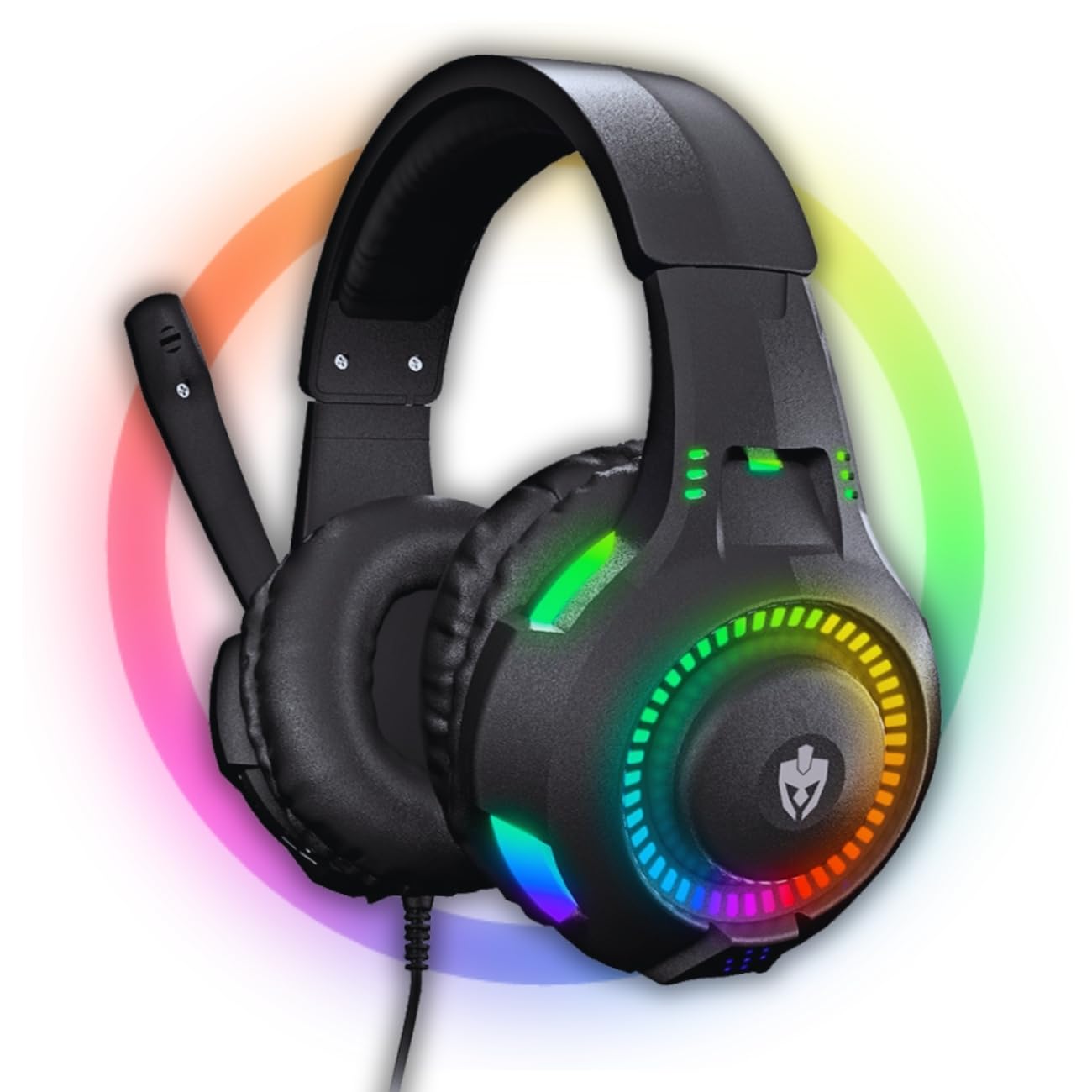 Fone De Ouvido Headset Gamer Luz Led RGB Compatível com Computador ...