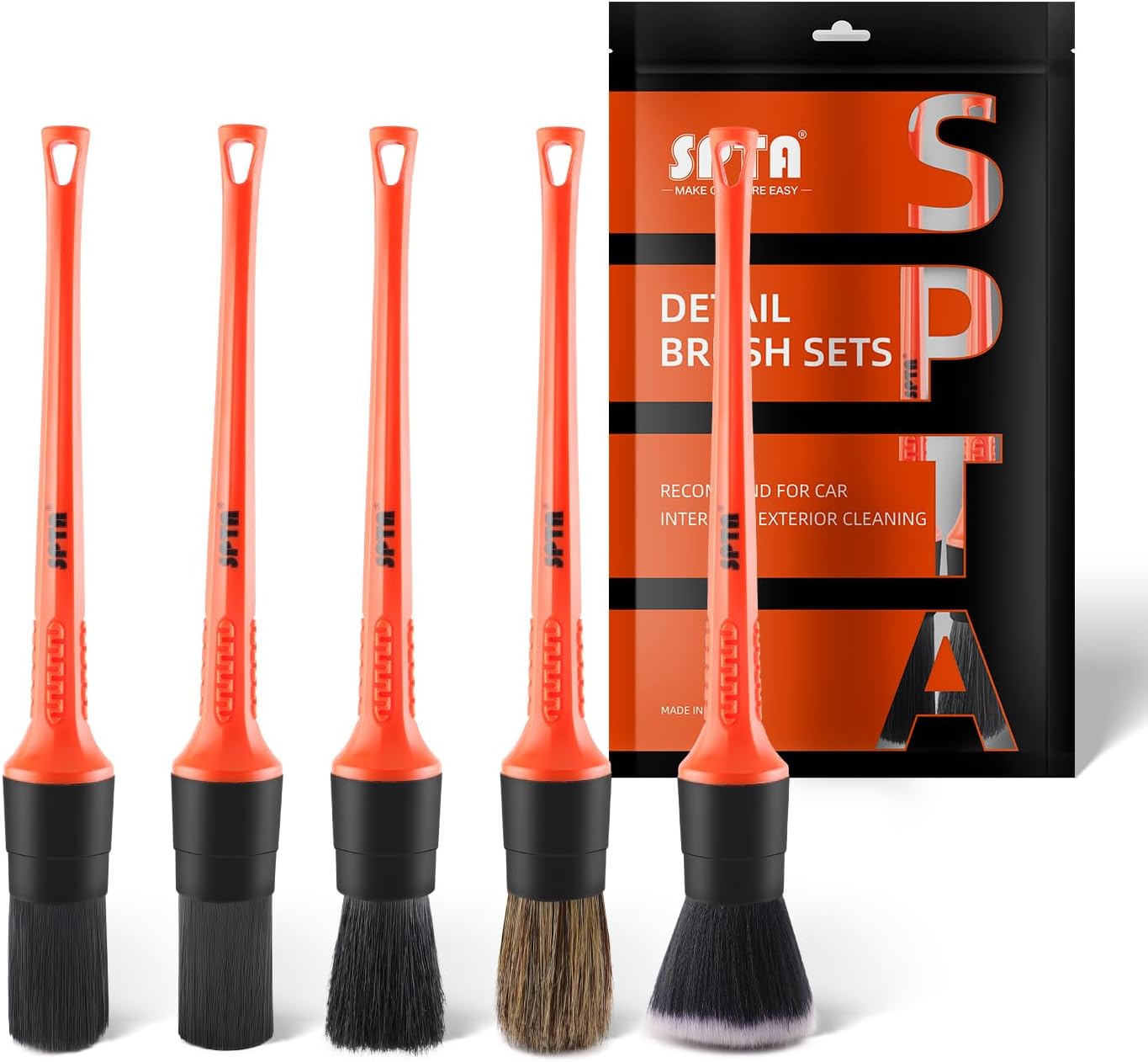 Xtremeauto Car Detailing Brushes Set - 5pc Professional Detailing ...