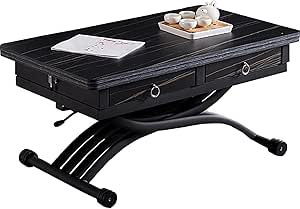 Amazon.com: UWYTGF Modern Wooden Liftable Coffee Table, Unfolding ...
