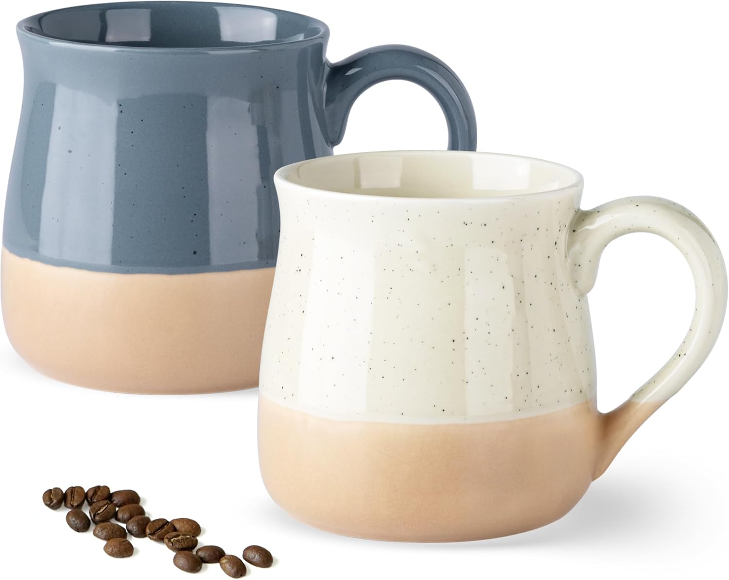 Amazon.com: GBHOME Ceramic Coffee Mugs Set of 2, 24oz Handmade Large ...