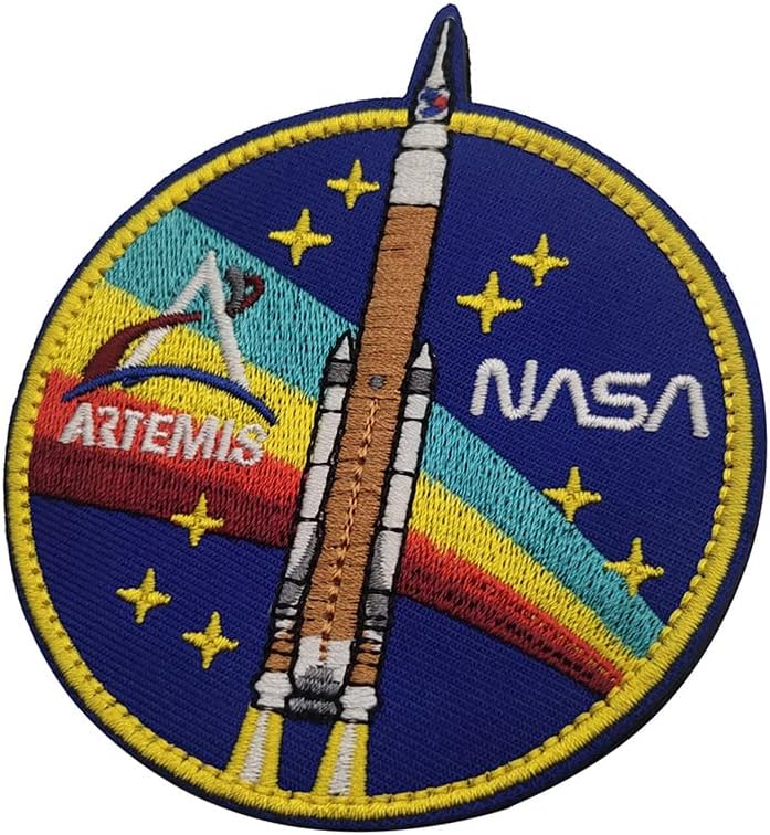Amazon.com: USA Tactical Embroidered Flag Patches NASA Goes to The Moon ...