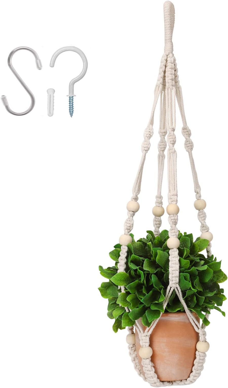 Amazon.com: Mkono Macrame Plant Hangers Simple Design Indoor Hanging ...