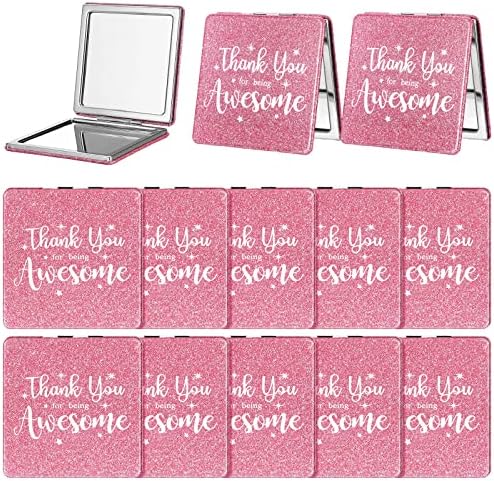 Amazon.com: Panelee 8 Pcs Inspirational Compact Mirror Glitter Square ...