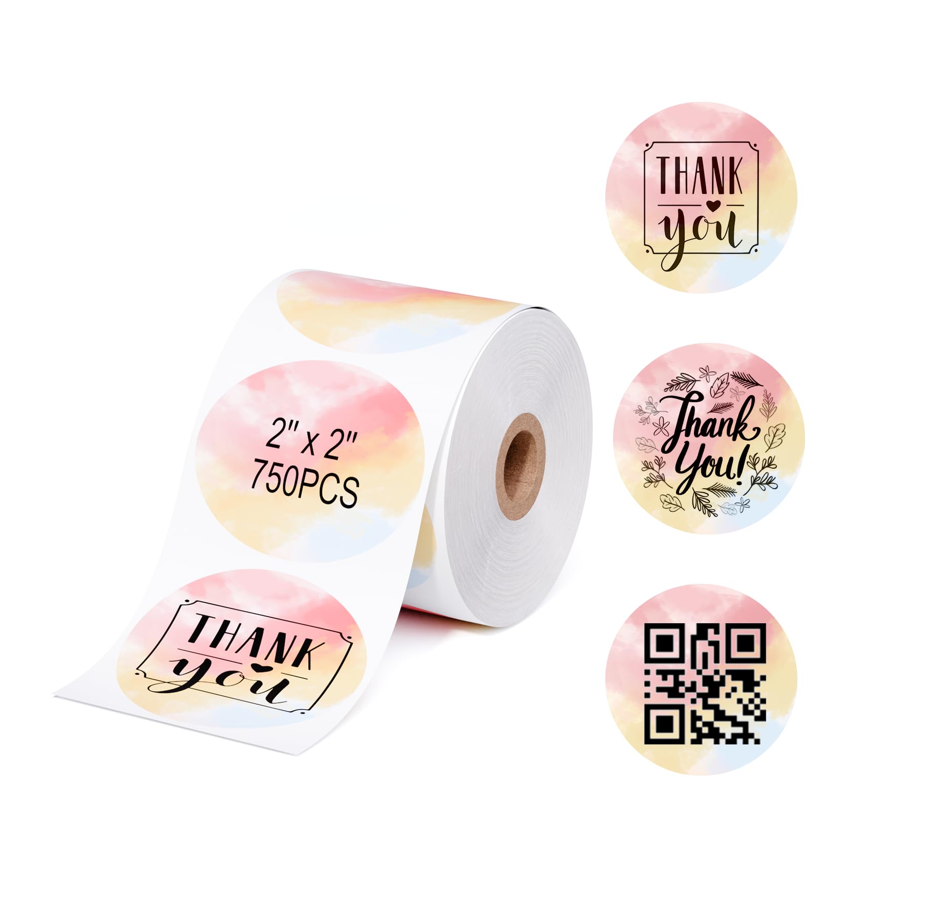 Amazon.com : Phomemo 2" Pattern Circle Thermal Sticker Label, Self ...