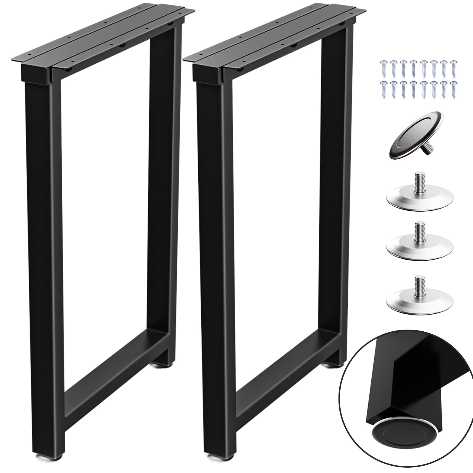 Amazon.com: TOCRETOARE Metal Table Legs Heavy Duty, 28”H x 18”W, Metal ...
