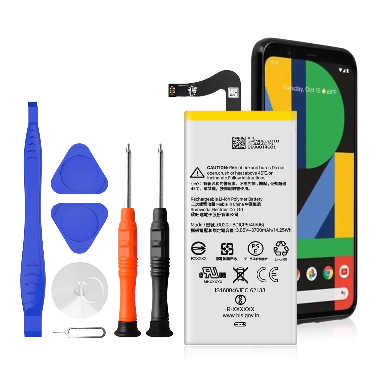 Amazon.com: TQTHL Pixel 4 XL Battery Replacement Kits (New Upgraded ...