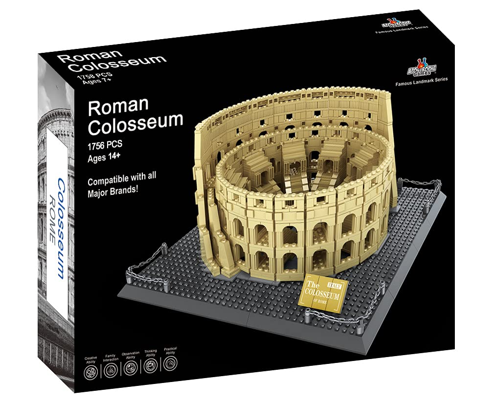 Buy Roman Colosseum Building Block Set (1,756 Pieces) Italy's Roman ...