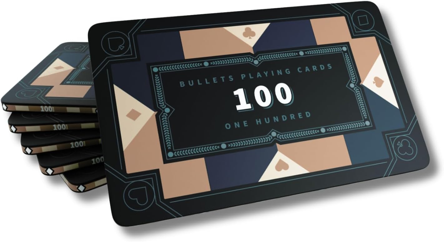 Bullets Playing Cards, Ceramic Poker Plaque Paulie, with values, set of ...