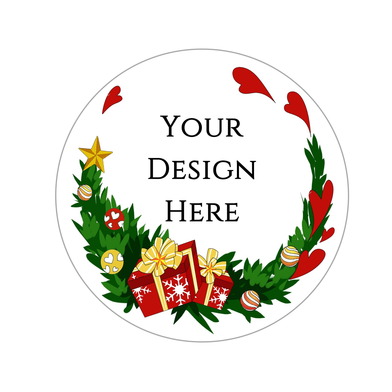 Amazon.com : 50-300pcs Custom Stickers Merry Christmas Stickers ...