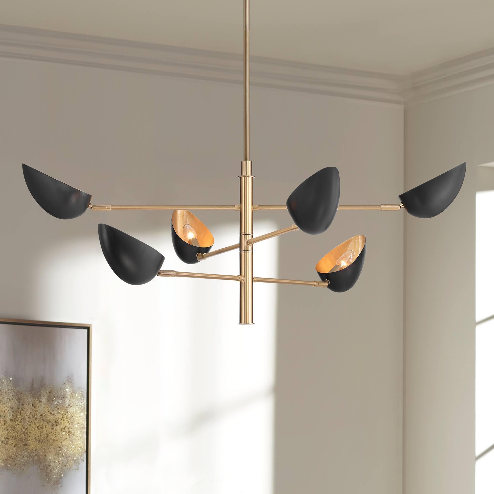 Possini Euro Design Possini Euro Atherton 42 1/2" W Warm Gold Black 5 ...