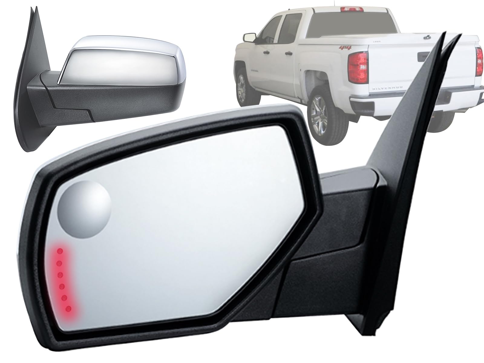 Apa Replacement Exterior Rear View Mirror For 2014 2018 Silverado ...