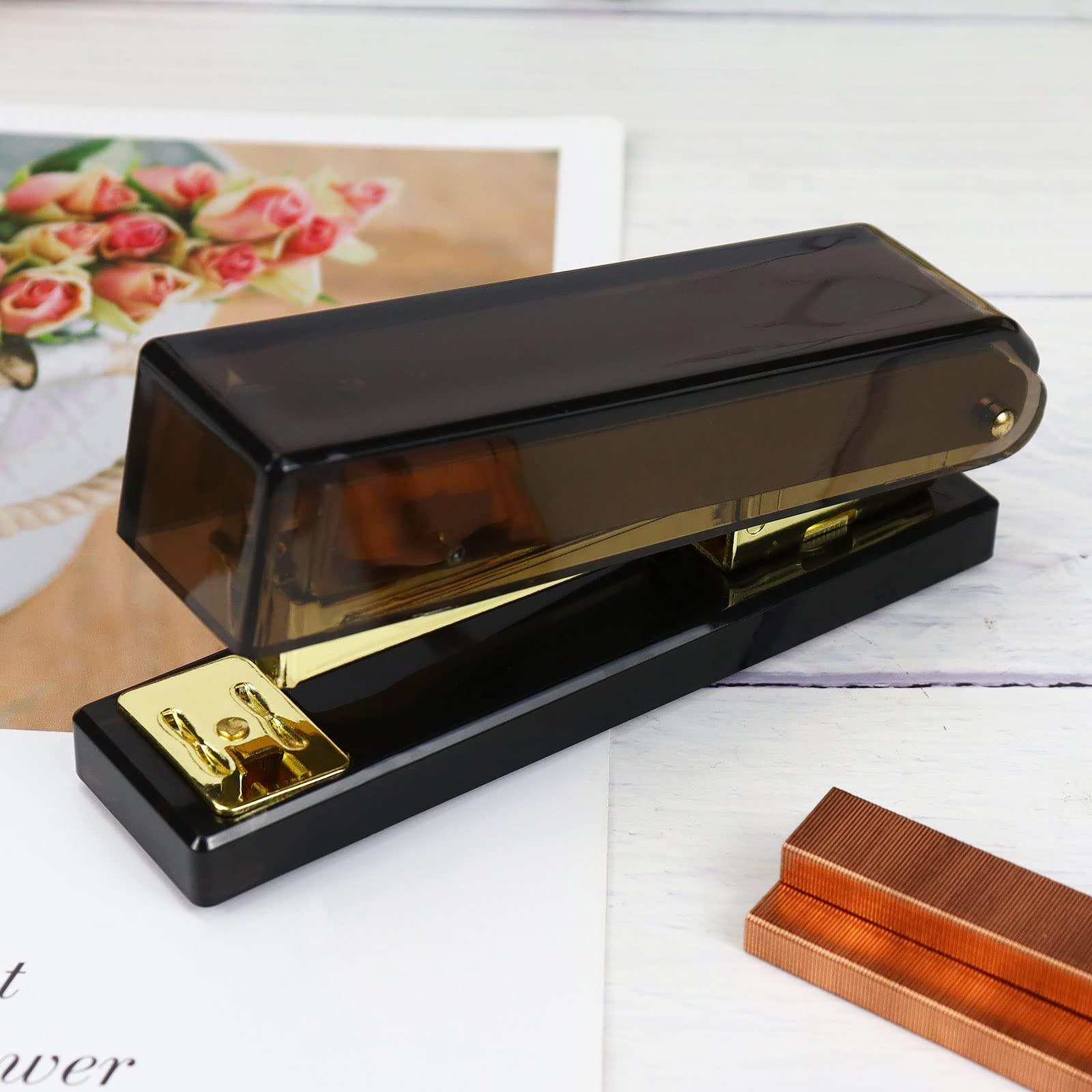 Snapklik.com : Metal Desktop Stapler, Macaron Pink Save Effort Stapler ...