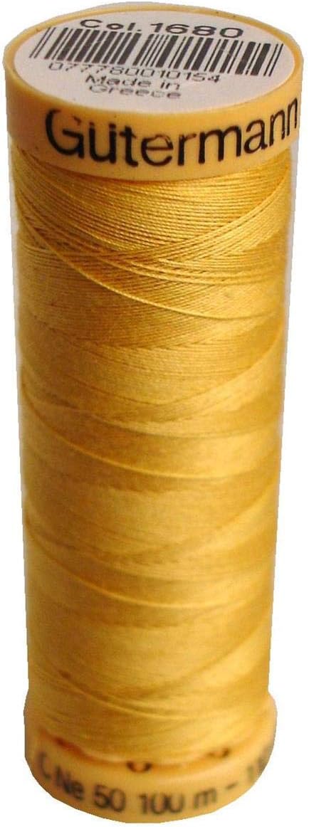 Amazon.com: Gutermann Natural Cotton Thread 110 Yds: Dark Yellow