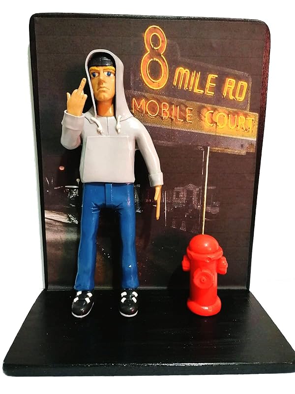 Amazon.com: Figurine - Action Figures EMINEM with 8 MILE background ...