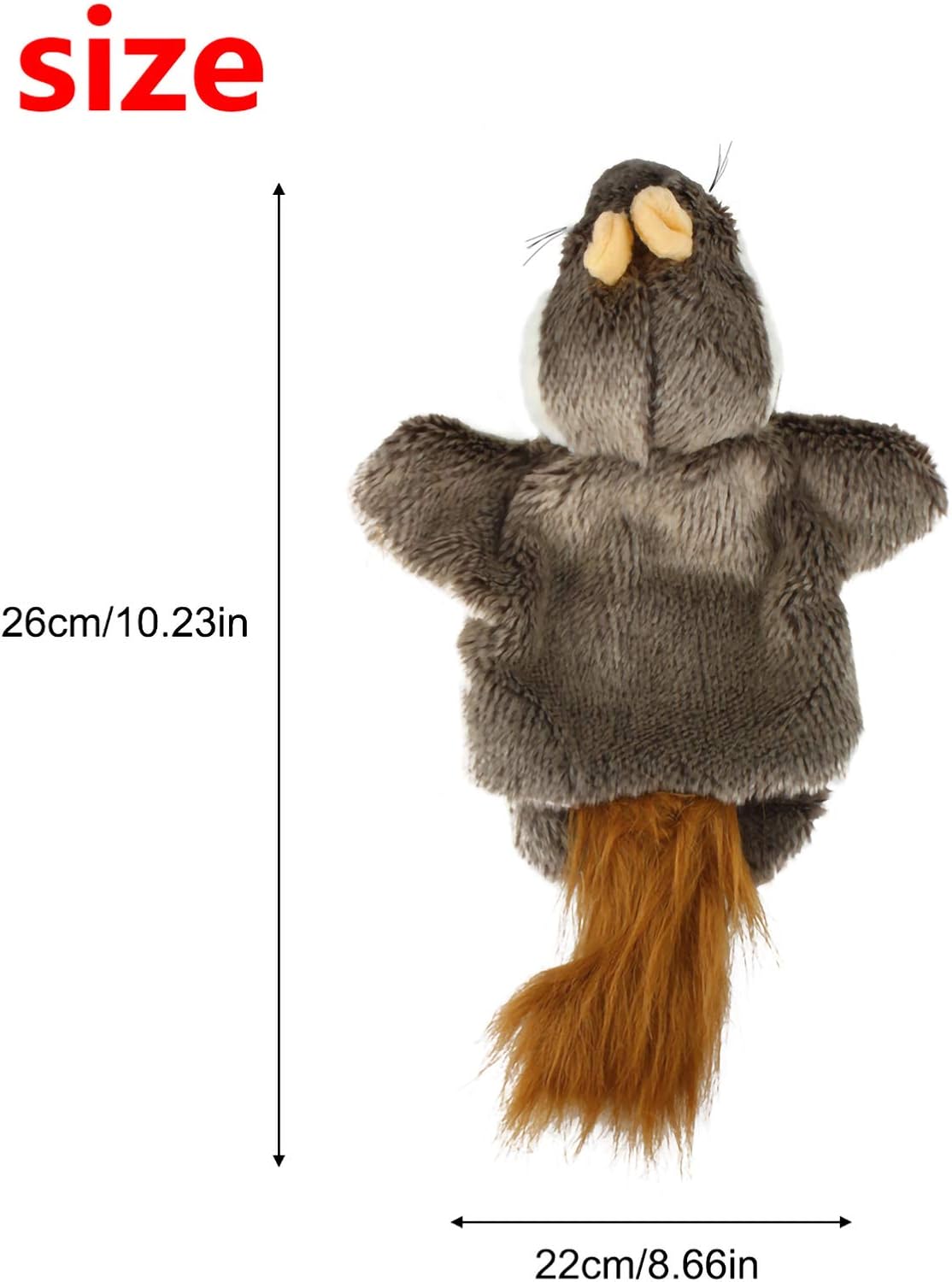 Cute Plush Hand Puppet Soft Stuffed Animal Toy (SO-33 Field Mouse)