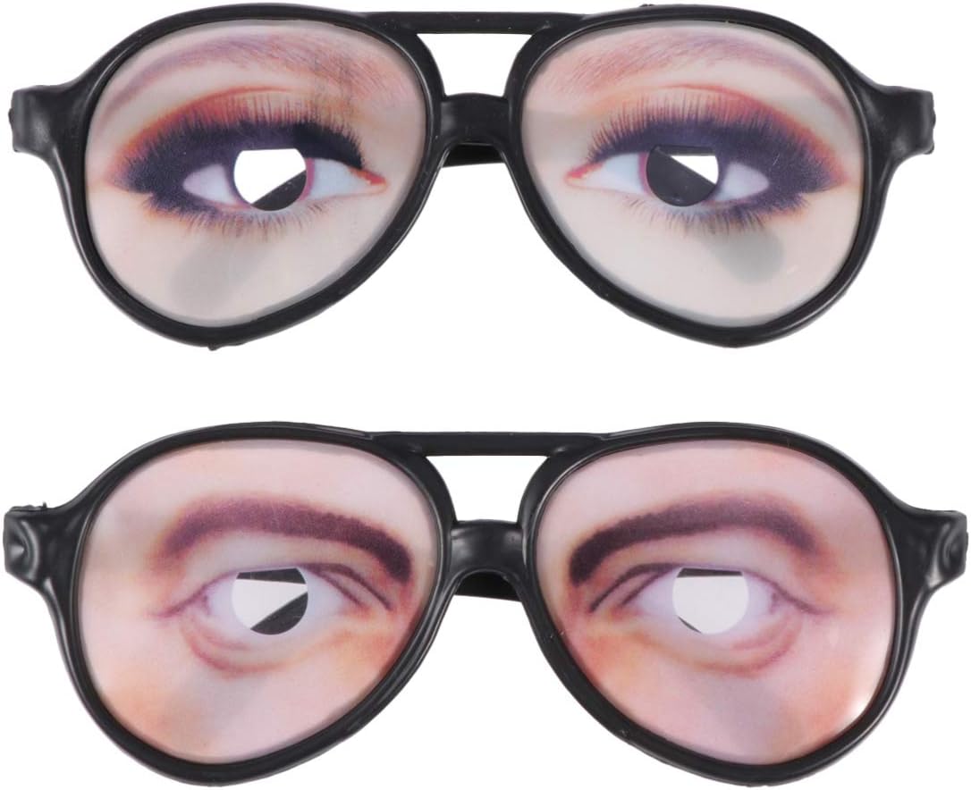 Amazon.com: TINKSKY Halloween Trick Toy Male Female Funny Eyes Glasses ...