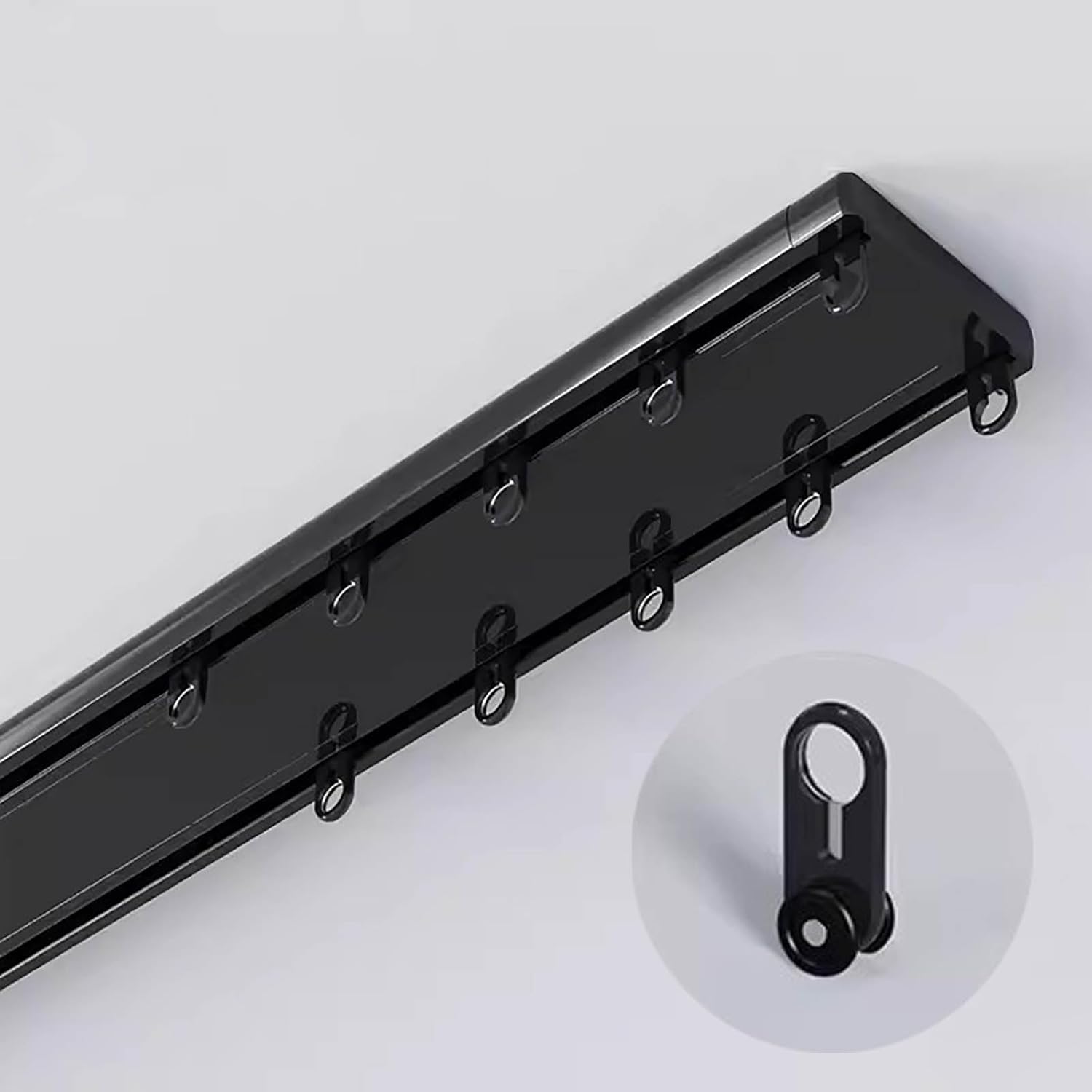 Ceiling Curtain Rod for Heavy Curtains - Double Top Mounted Curtain Rod ...