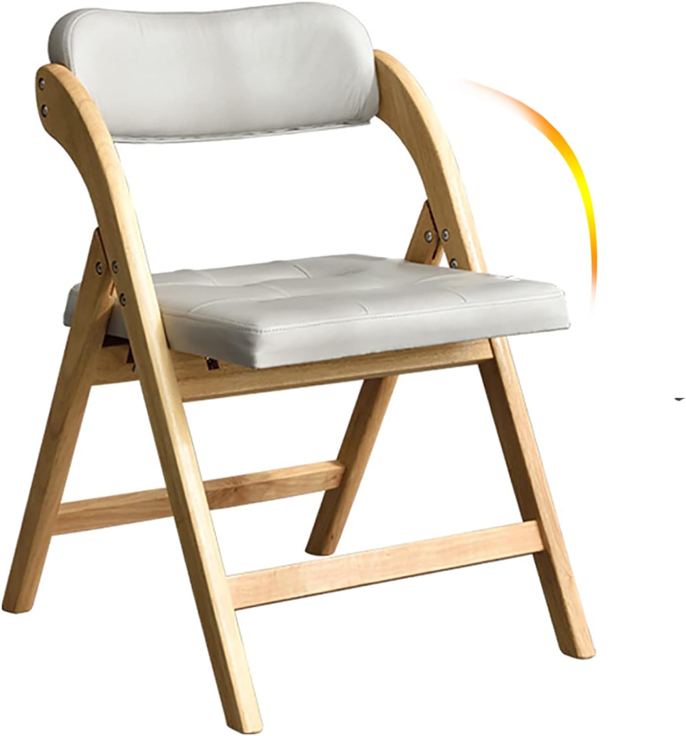 Amazon.com: Upholstered Folding Chairs with Padded Seats Solid Wood Fold Chair Dining Chair ...