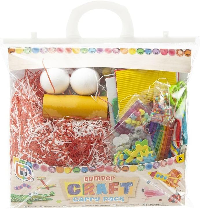 B4E 33 x 35 x 5cm Craft Carry Pack for Kids Aged 3+ | Mixed Crafts Kit ...