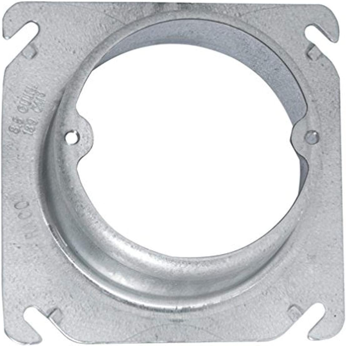 Hubbell-Raco 758 Square Mud Ring Fixture Cover, 1-1/4", Raised, 4 ...