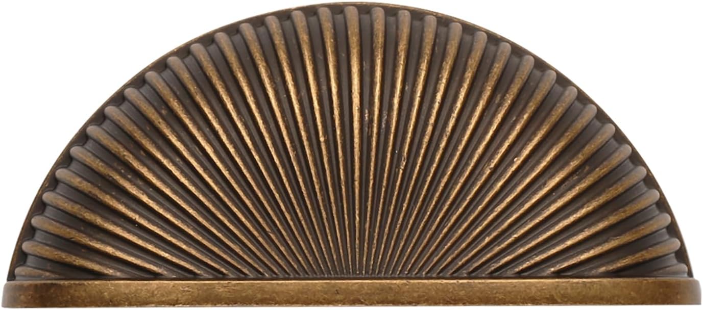 Alzassbg 5 Pack Antique Brass Cabinet Cup Pulls, 3 Inch(76mm) Hole ...