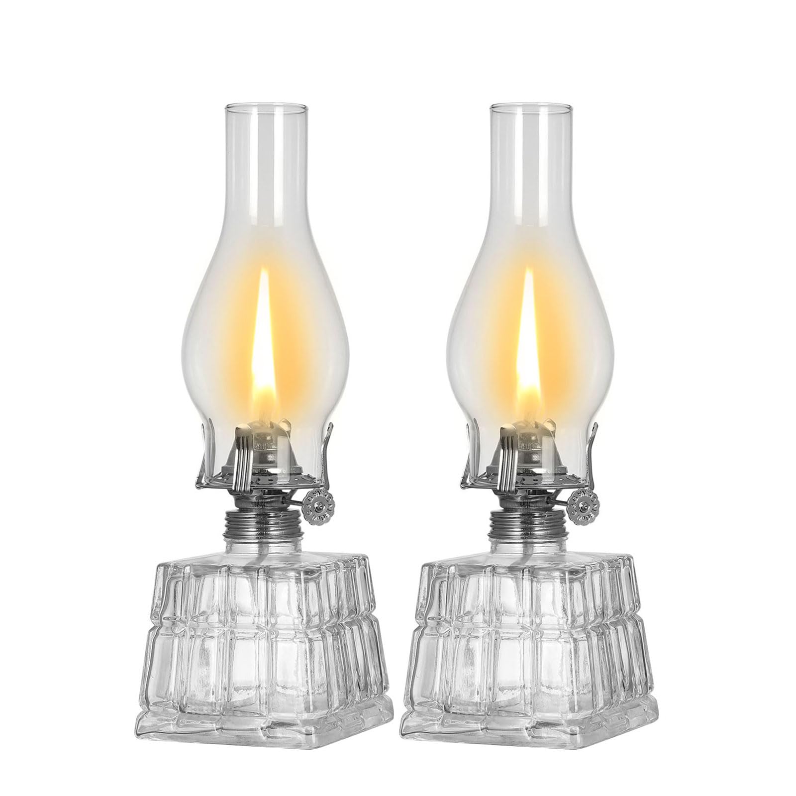 Amazon.com: 2 Pack Large Oil Lamp Classic Kerosene Lamp Lantern Vintage ...