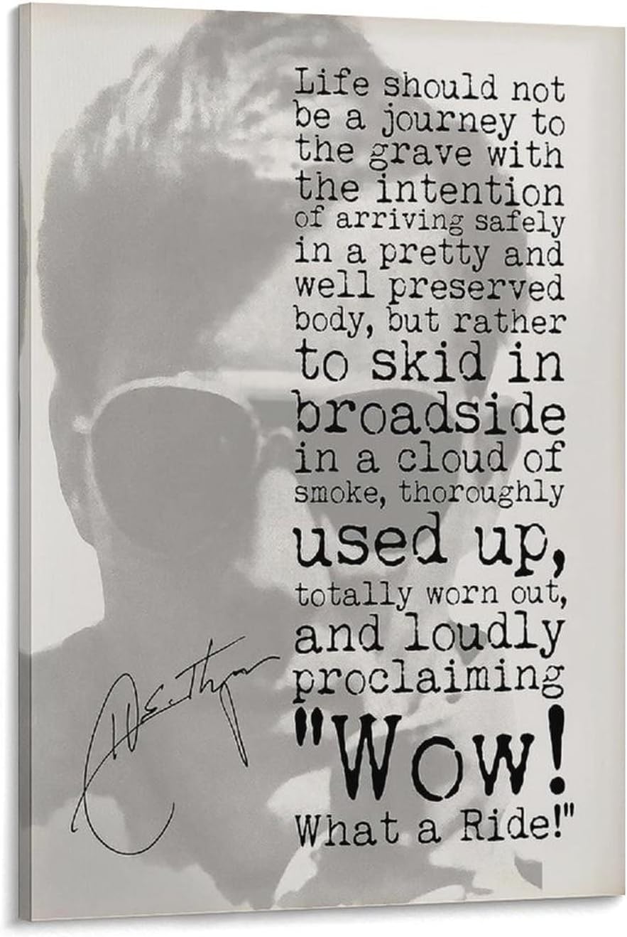 Hunter S Thompson Motivational Quotes Motivational Wall Art Posters ...