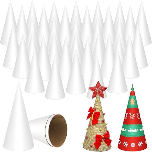 Amazon.com: Thick Christmas Paper Mache Trees,Cardboard Craft Cones ...