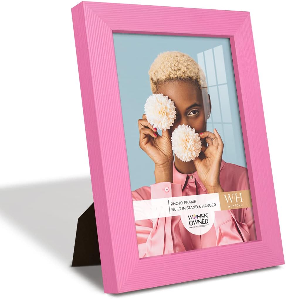 Amazon.com - Fixwal 5×7 Pink Picture Frame, Set of 2 PVC Photo Frame ...