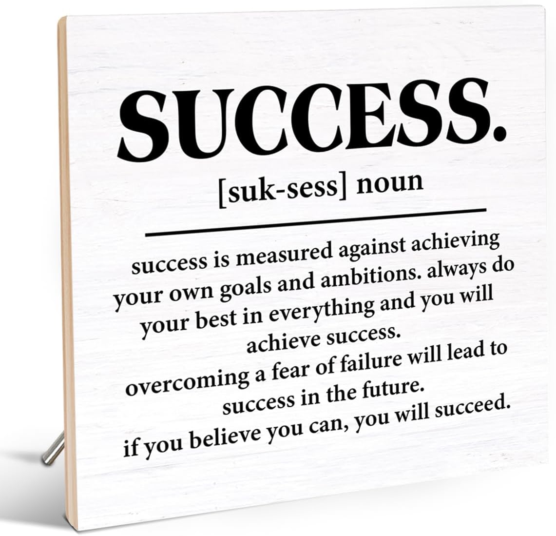 Amazon.com: OOINISUU Inspirational Success Sign - Motivational Desk ...