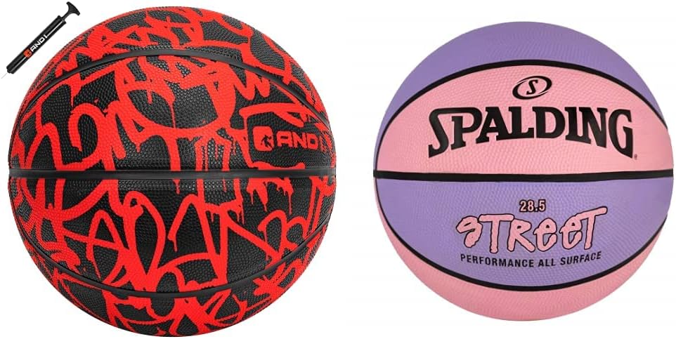 Amazon.com : AND1 Fantom Rubber Basketball & Pump (Graffiti Series ...