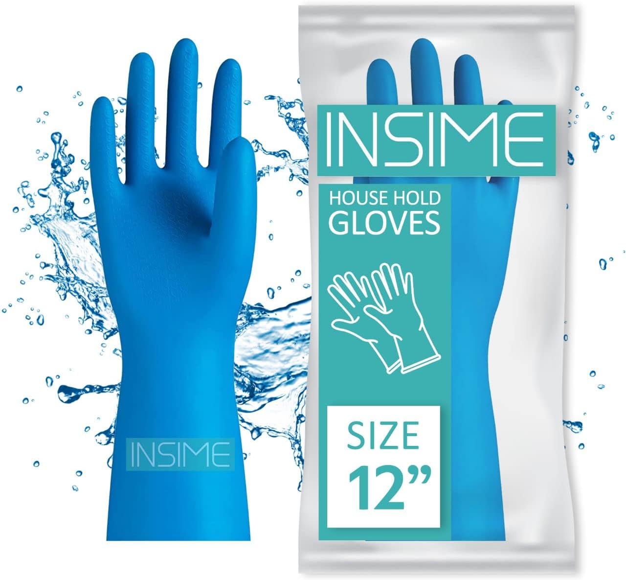 MNU Heavy duty rubber gloves for clothes washing & kitchen cleaning ...