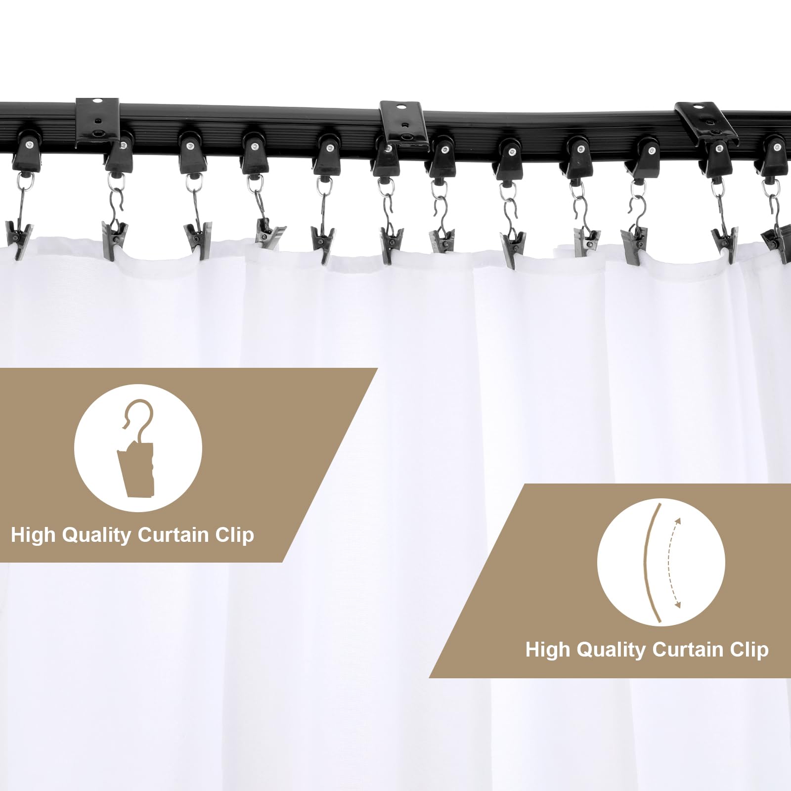 Snapklik.com : Ceiling Curtain Track, Flexible Bendable Curtain Track ...