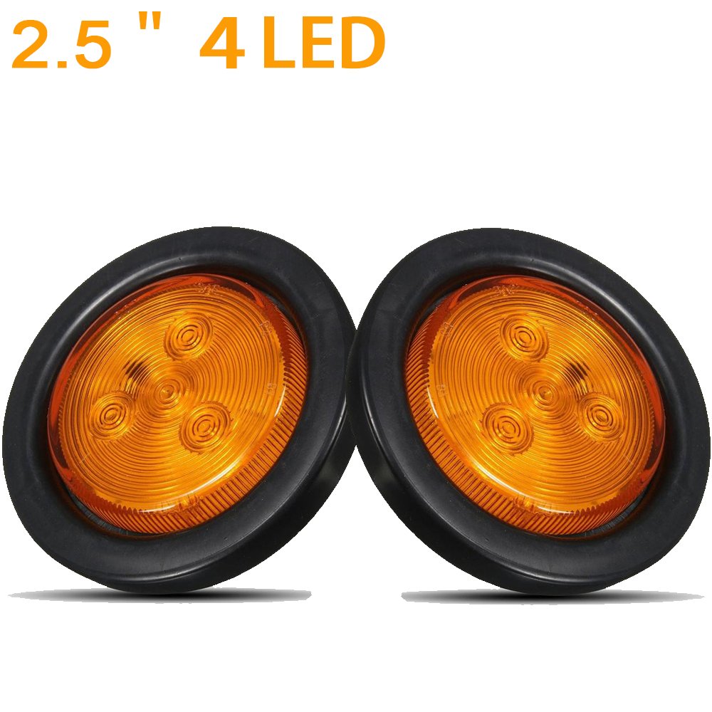 Snapklik.com : NEWSUN Twins 2.5 Round LED Trailer Marker Lights - LED ...
