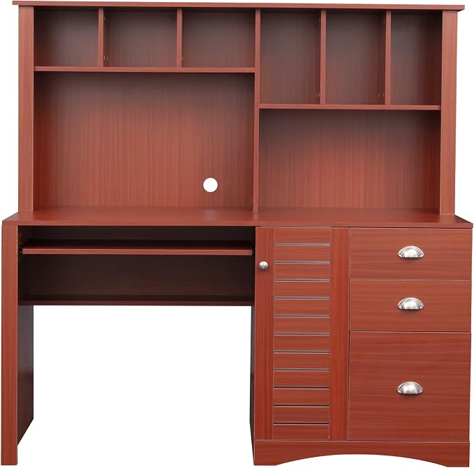 Amazon.com: Yoodfo Computer Desk with Storage,Home Office Desks with ...
