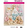 Amazon.com: Simplicity Crafts Sewing Pattern 8044 Bear, Dog & Rabbit ...