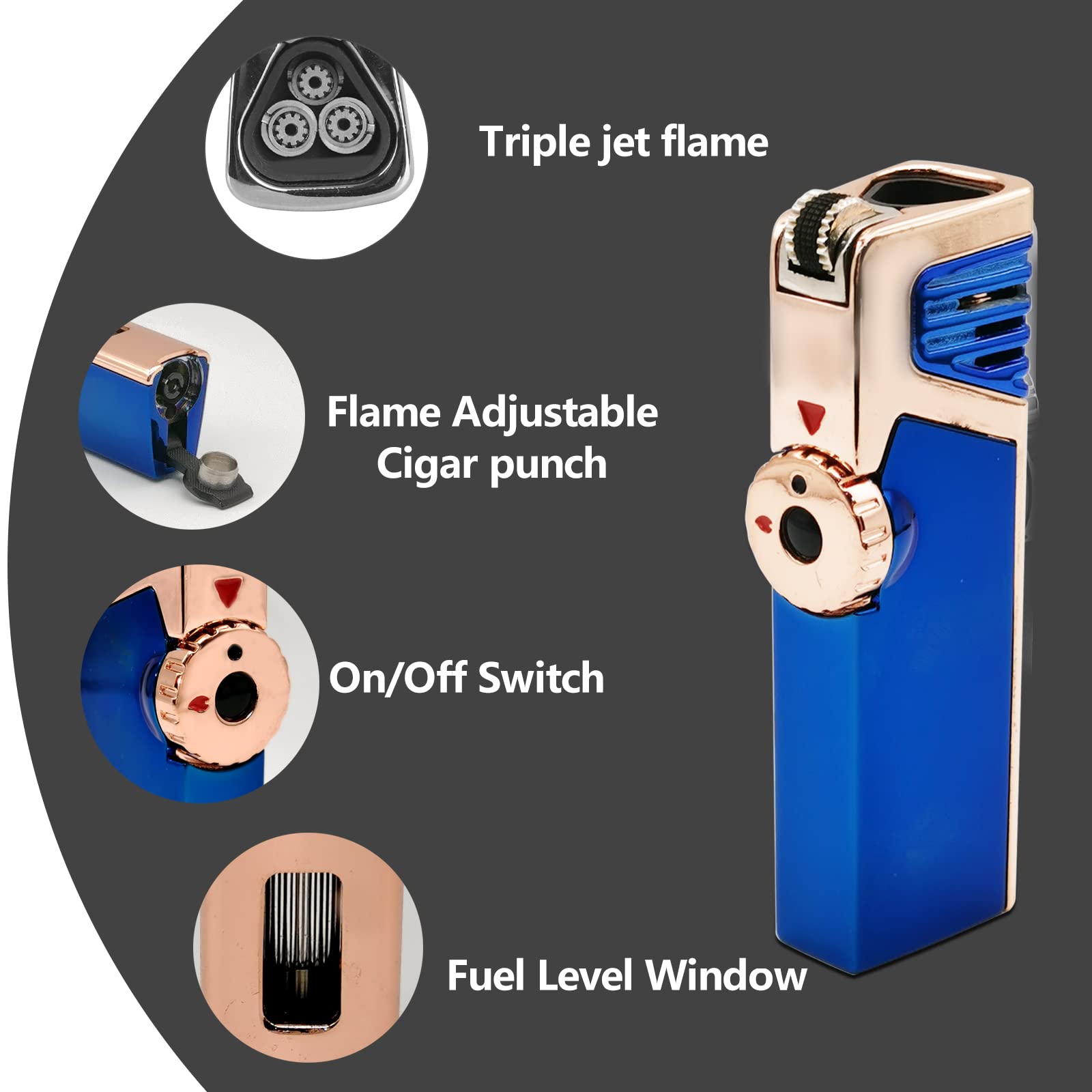 Snapklik.com : JOBON MINI Flint Torch Lighter, Adjustable Continuous ...