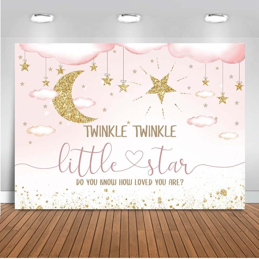 Amazon.com : Avezano Twinkle Twinkle Little Star Backdrops Decorations ...