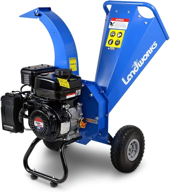 Amazon.com : Landworks Mini Wood Chipper Shredder Mulcher Heavy Duty ...