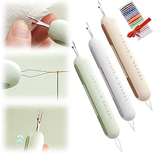 Amazon.com: JQUAL 2 in 1 Needle Threader Seam Ripper, Needle Threader ...