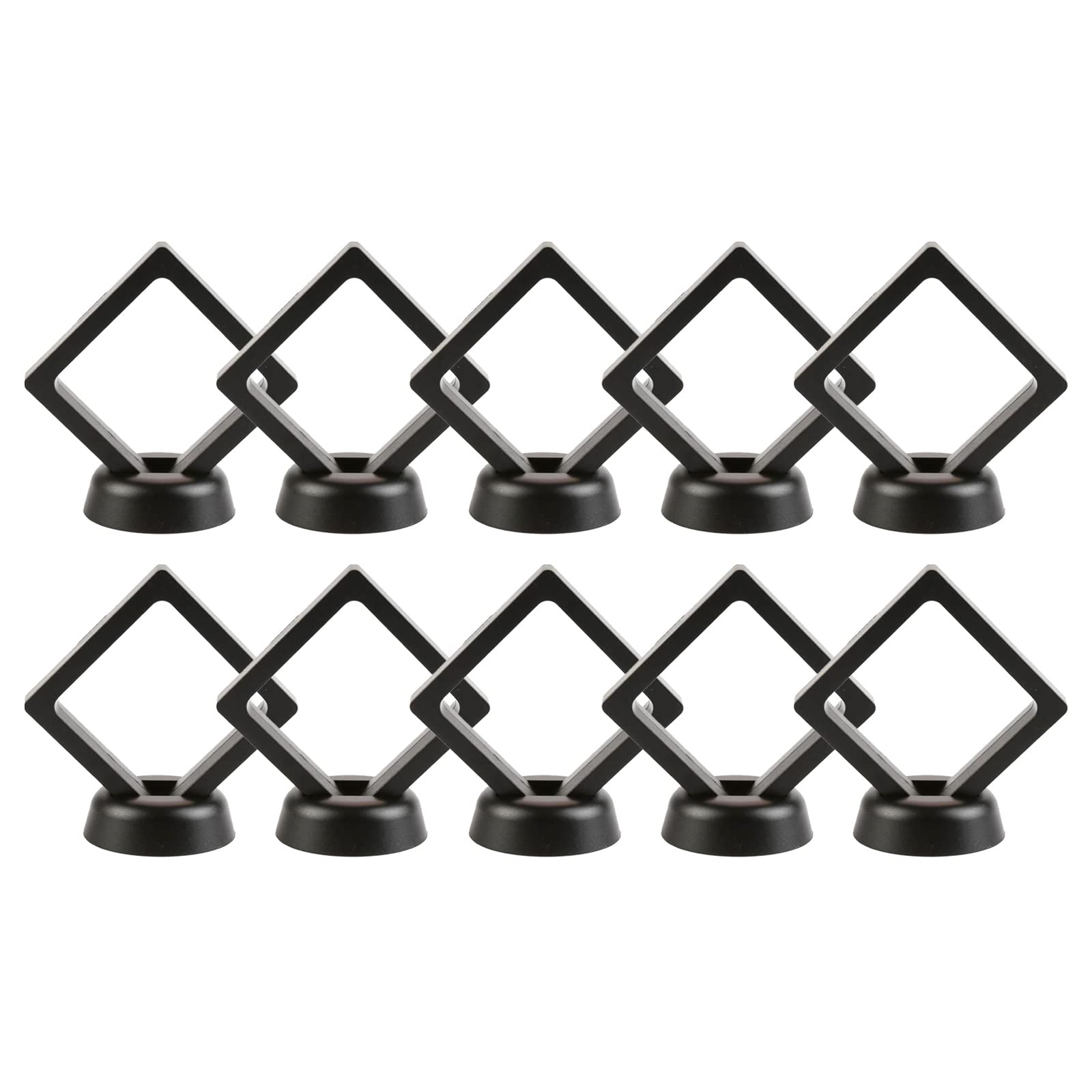 Amazon.com: 10 Pcs Diamond Shape Floating Display Case, 3D Floating ...