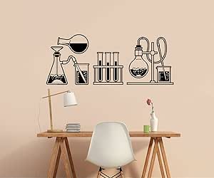 BESTOTTAM Chemical Laboratory Wall Stickers Glass Bottle Vinyl Sticker ...