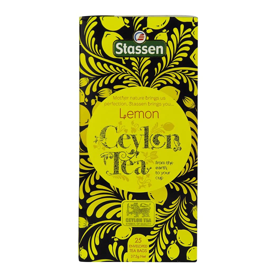 Amazon.com : Stassen Pure Ceylon Tea With Lemon (25-ct) - 1.32oz [ 3 ...