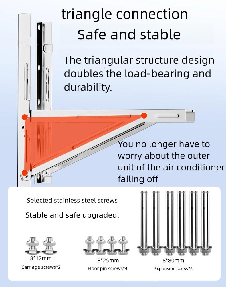 Snapklik.com : Mini Split Wall Mounting Bracket Fits 9000-36000 BTU ...
