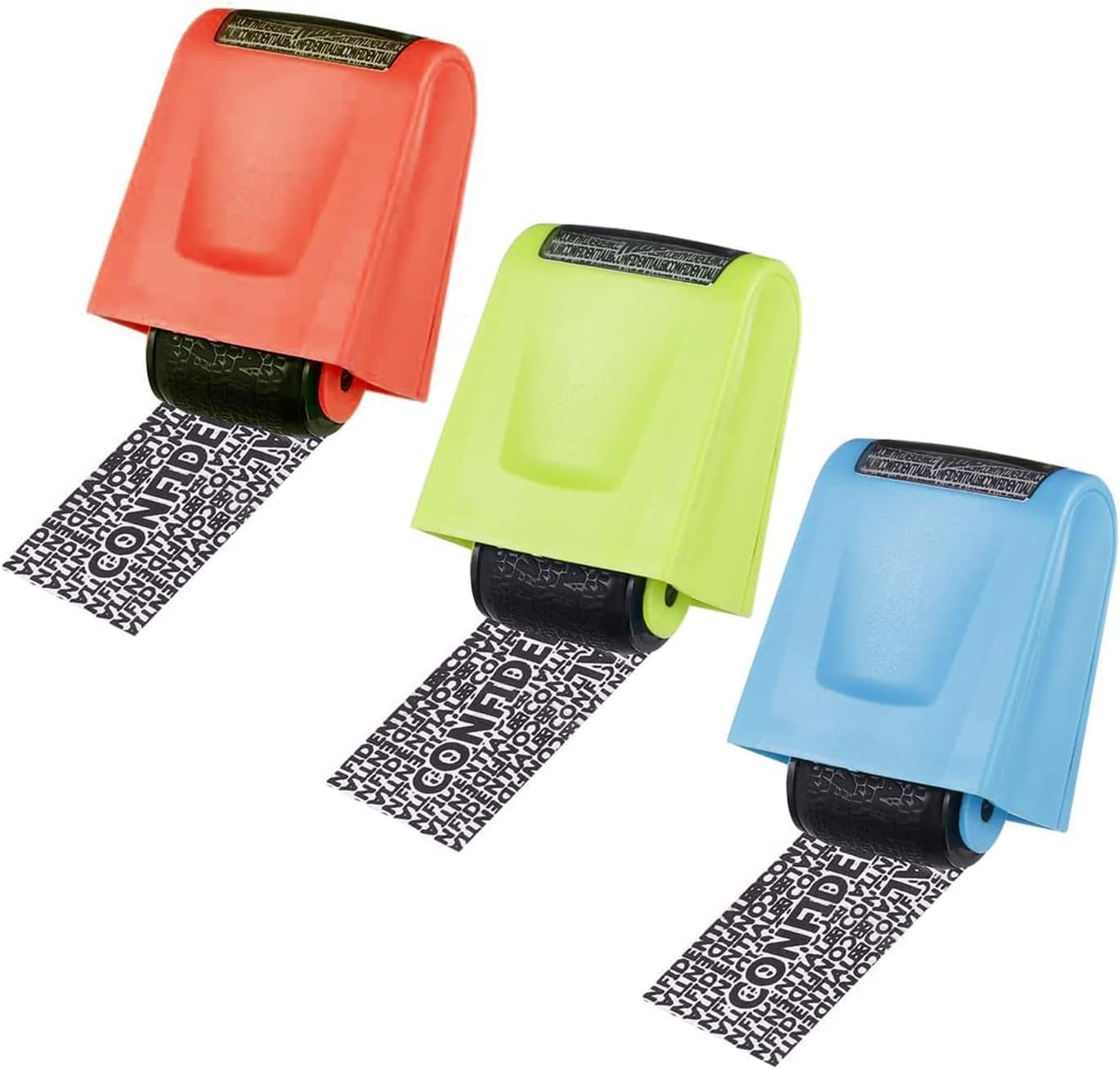 Amazon.com : 3Pcs Wide Roller Stamp, BetterJonny Identity Theft Stamp ...