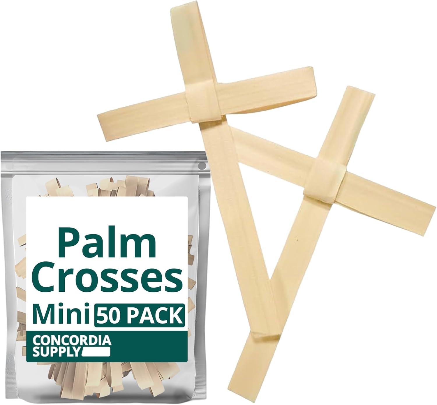 Amazon.com: Concordia Supply Palm Crosses - 3" x 2" Dried, Hand Held ...