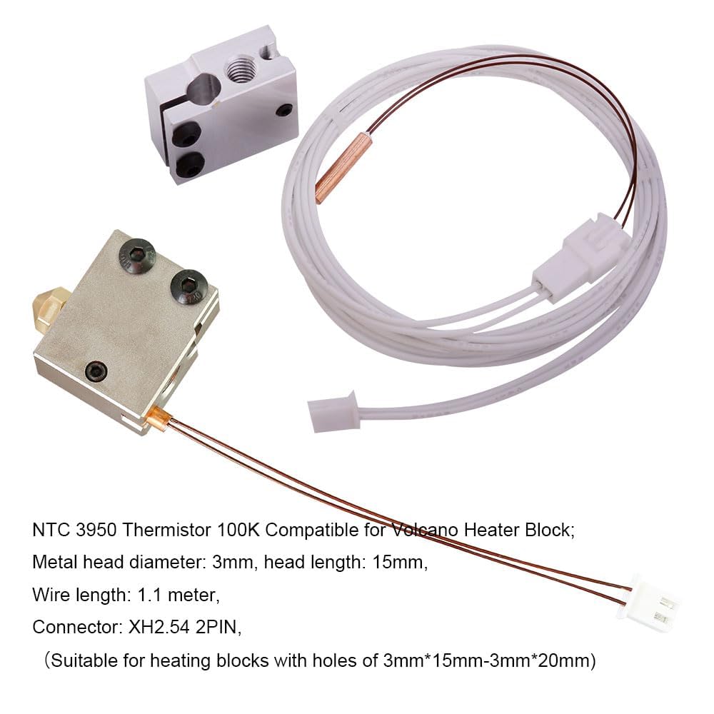 Snapklik.com : Ender-3-v2 NTC 100K Thermistor Replacement: 3PCS High ...