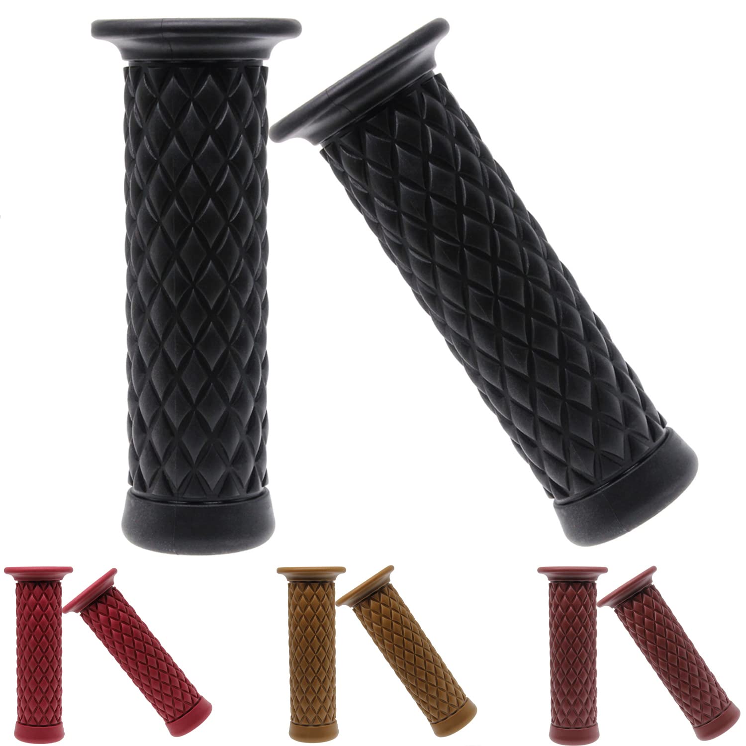 Amazon.com: amavoler Motorcycle Handles Grips - Non Slip Rubber ...